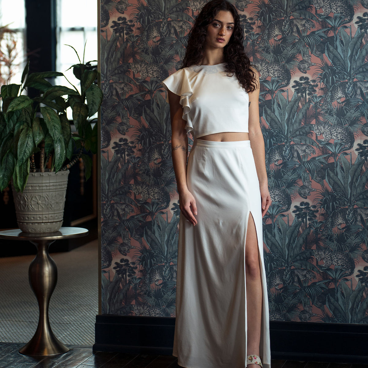 Whitney Two-Piece Slit Skirt Set – Parrti